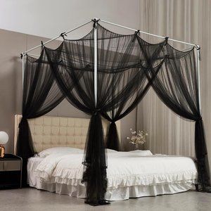 Boutique | Bedding | Black Sheer Net Fit Any Bed Mosquito Mesh Bedding ...